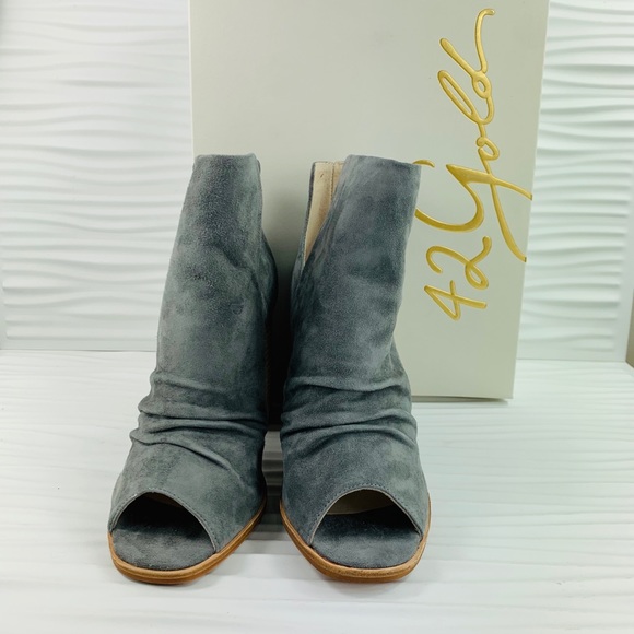 42 GOLD | Shoes | 42 Gold Leena Split Shaft Bootie Ash Suede Nib | Poshmark